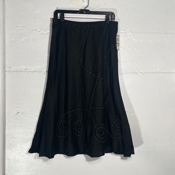 JM Collection | Skirts | Nwt Jm Collection Black Linen Skirt ...